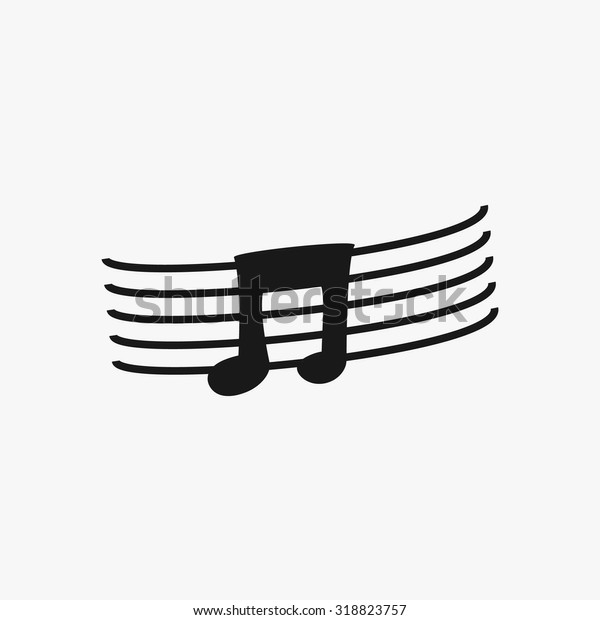 Black Music Note Icons Set Vector Stock Vector (Royalty Free) 318823757 ...