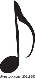 Black Music Notes On White Background Stock Vector (Royalty Free ...