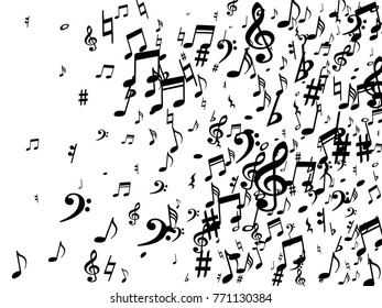 Music Notes Cartoon Vector Illustration Sound Stock Vector (Royalty ...