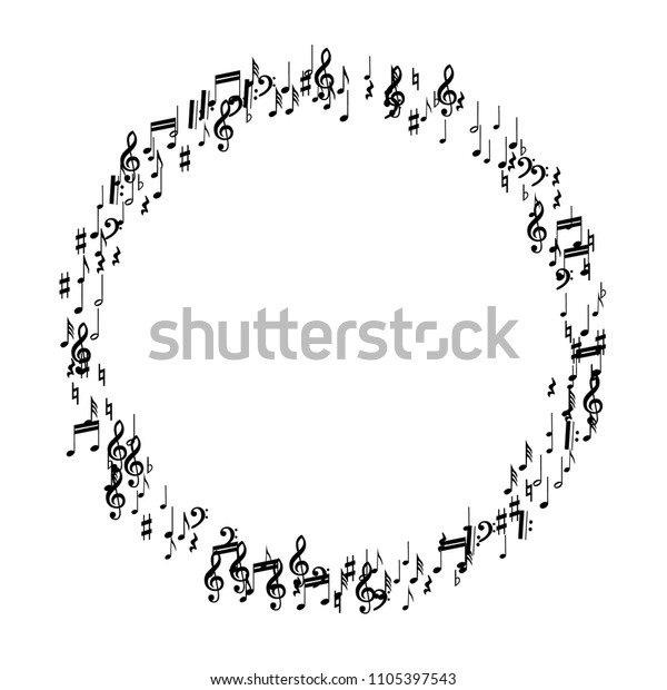 Black Musical Notes On White Background Stock Vector (Royalty Free ...