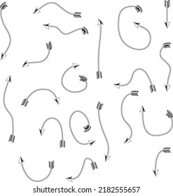 Black Narrow Arrows On White Background Stock Vector (Royalty Free ...