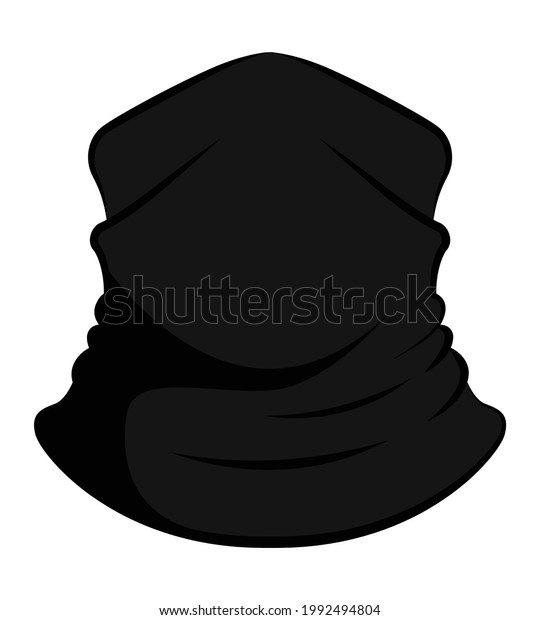 Black Neck Warmer Template Vector On Stock Vector (Royalty Free ...