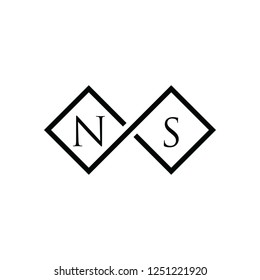 Black Ns Logo Stock Vector (Royalty Free) 1251221920 | Shutterstock