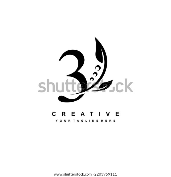 Black Number 3 Logo Luxury Black Stock Vector (Royalty Free) 2203959111 ...