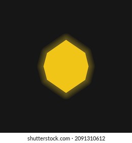 Black Octagon Shape Yellow Glowing Neon Stock Vector (Royalty Free ...