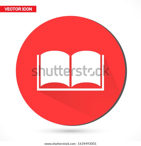 Black Open Book Text Icon Vector Stock Vector (Royalty Free) 1634493001 ...