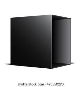 Black Open Box Vector Illustration Stock Vector (Royalty Free ...