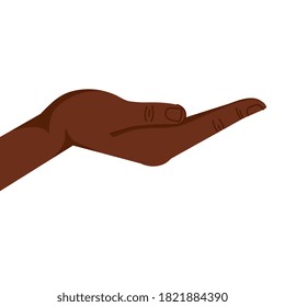 Black Open Hand Design People Multiethnic Stock Vector (Royalty Free ...