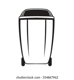 Black Outline Dustbinvector Drawing Stock Vector (Royalty Free ...