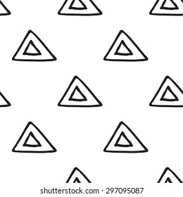 Black Outline Hand Drawn Vector Triangle Stock Vector (Royalty Free ...