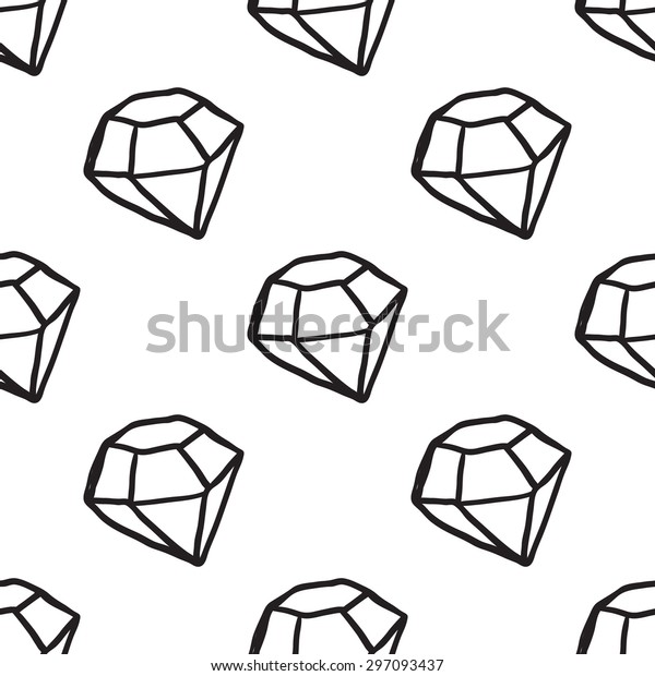 Black Outline Hand Drawn Vector Crystal Stock Vector (Royalty Free ...