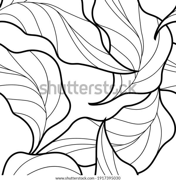 Black Outline On White Background Large Stock Vector (Royalty Free ...