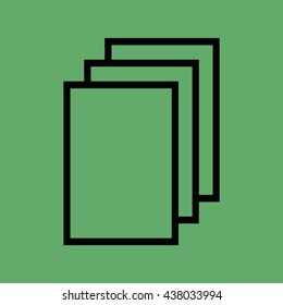 Black Outline Paper Note Icon Stock Vector (Royalty Free) 438033994 ...