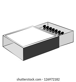 Black Outline Vector Matches On White Stock Vector (Royalty Free ...