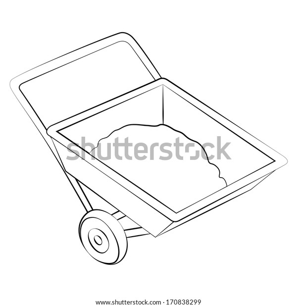 Black Outline Vector Sand Cart On 스톡 벡터(로열티 프리) 170838299 | Shutterstock