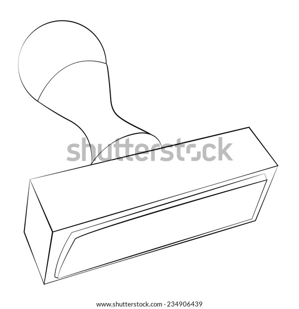 Black Outline Vector Stamp Tool On Stock Vector (Royalty Free ...