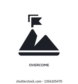 Black Overcome Isolated Vector Icon Simple Stock Vector (Royalty Free ...