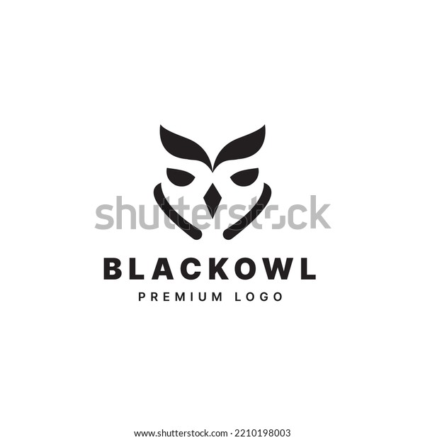 Black Owl Logo Icon Creative Modern Stock Vector (Royalty Free ...