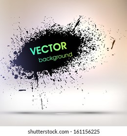 Black Paint Explosion Abstract Background Vector Stock Vector (Royalty ...