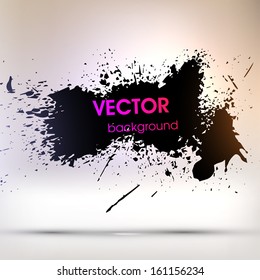 Black Paint Explosion Abstract Background Vector Stock Vector (Royalty ...