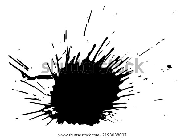 Black Paint Splatter Messy Ink Dirty Stock Vector (Royalty Free ...