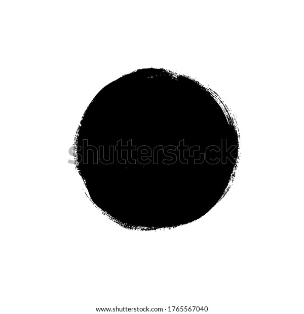 Black Paint Vector Circle Hand Painted Stock Vector (Royalty Free ...