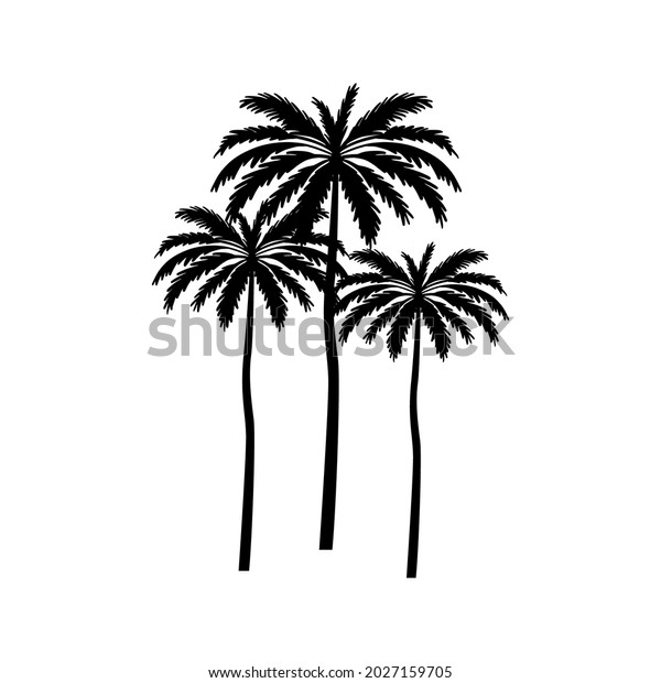Black Palm Tree Vector Illustration Stock Vector (Royalty Free ...