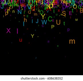 Black Paper Background Color Letters Vector Stock Vector (Royalty Free ...