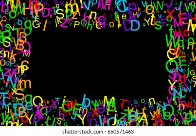 Black Paper Background Letters Vector Illustration Stock Vector ...