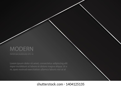Black Paper Background Text Message Modern Stock Vector (Royalty Free ...