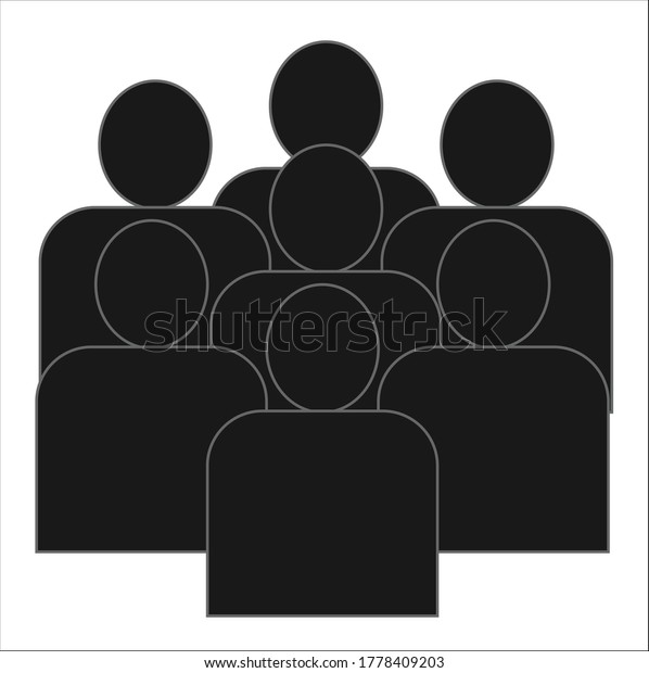 Black People Group Icon Vector Design Stock Vector (Royalty Free ...