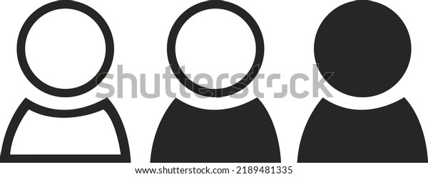 Black Person Icon Icon Set Stock Vector (Royalty Free) 2189481335 ...
