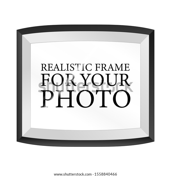 Black Photo Frame Template Isolated On Stock Vector (Royalty Free ...