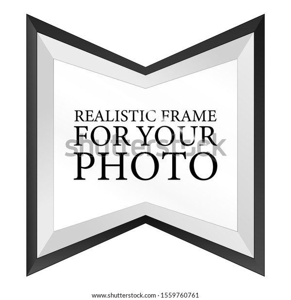 Black Photo Frame Template Isolated On Stock Vector (Royalty Free ...