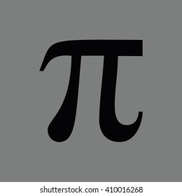 Black Pi Sign Vector Icon Gray Stock Vector (Royalty Free) 410016268 ...