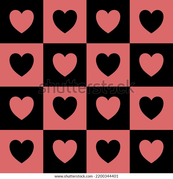 Black Pink Heart Geometric Black Ground Stock Vector (Royalty Free ...