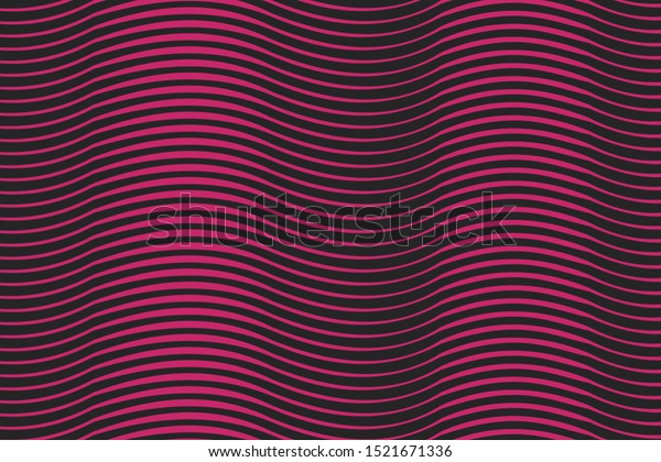 Black Pink Wavy Line Abstract Background Stock Vector (Royalty Free ...