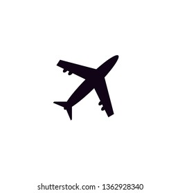 Black Plane Vector White Background Stock Vector (Royalty Free ...