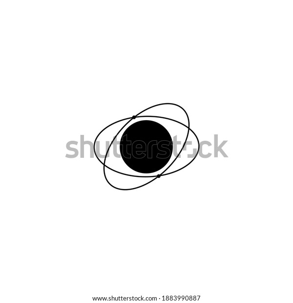 Black Planet Icon Orbit Sign Vector Stock Vector (Royalty Free ...