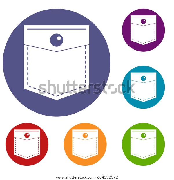 Black Pocket Symbol Icons Set Stock Vector (Royalty Free) 684592372 ...