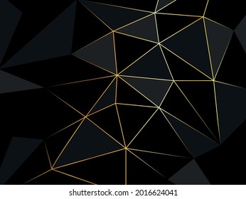 Luxury Polygon Background Gold Lines Stock Vector (Royalty Free) 2016624047