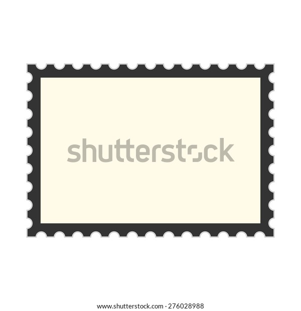 Black Postage Stamp Template Concept Message Stock Vector (Royalty Free ...