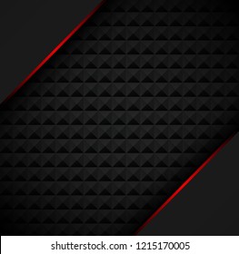 Black Poster Template Red Frame Geometric Stock Vector (Royalty Free ...