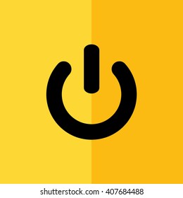 Black Power Icon Vector Sign Yellow Stock Vector (Royalty Free ...