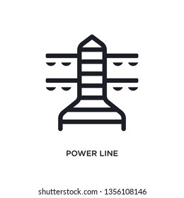 Black Power Line Isolated Vector Icon Stock Vector (Royalty Free ...