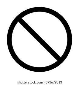 Black Prohibition Sign Template Stock Vector (Royalty Free) 393679813