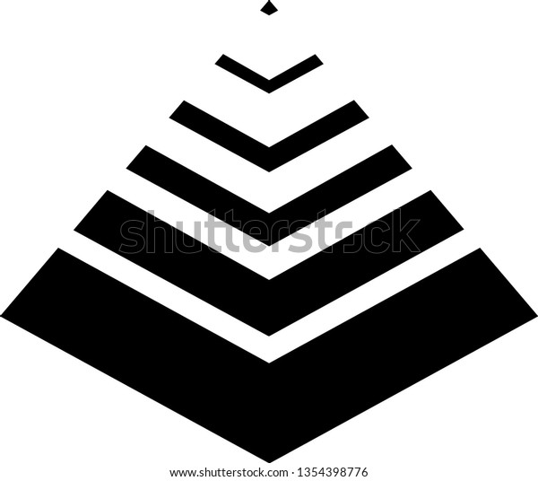 Black Pyramid Logo Vector Line Abstract Stock Vector (Royalty Free ...