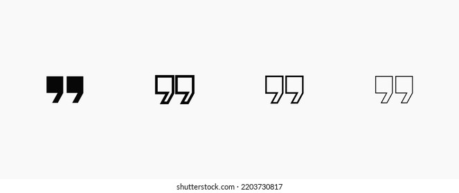 Black Quotation Symbol Vector Icon Stock Vector (Royalty Free ...