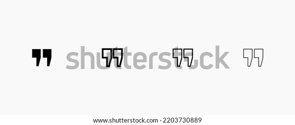 Black Quote Mark Design Vector Stock Vector (Royalty Free) 2203730889 ...