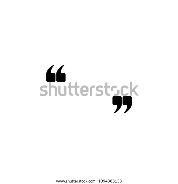 Black Quote Marks Isolated On White Stock Vector (Royalty Free ...